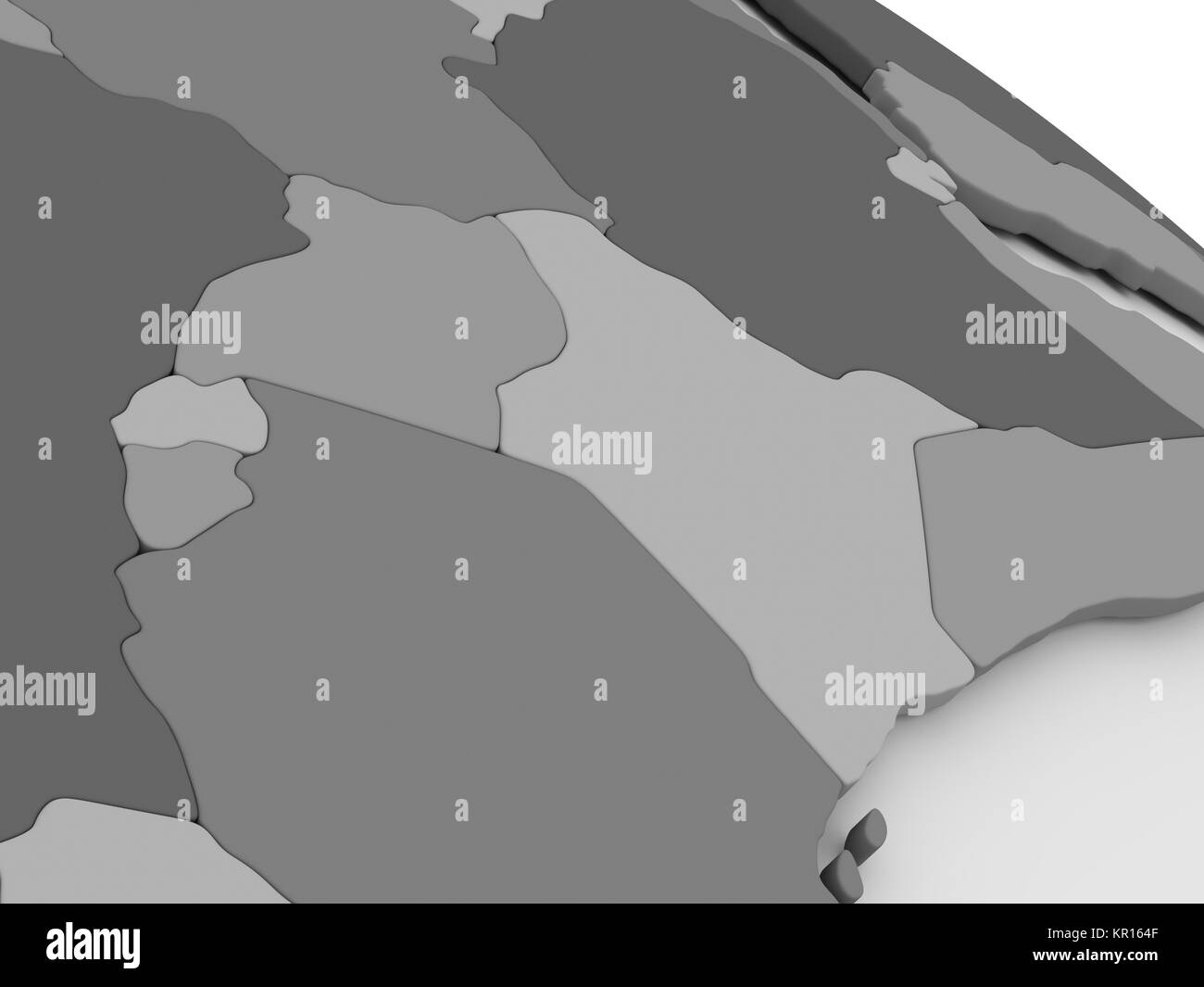 Political map of africa 3d Black and White Stock Photos & Images - Alamy