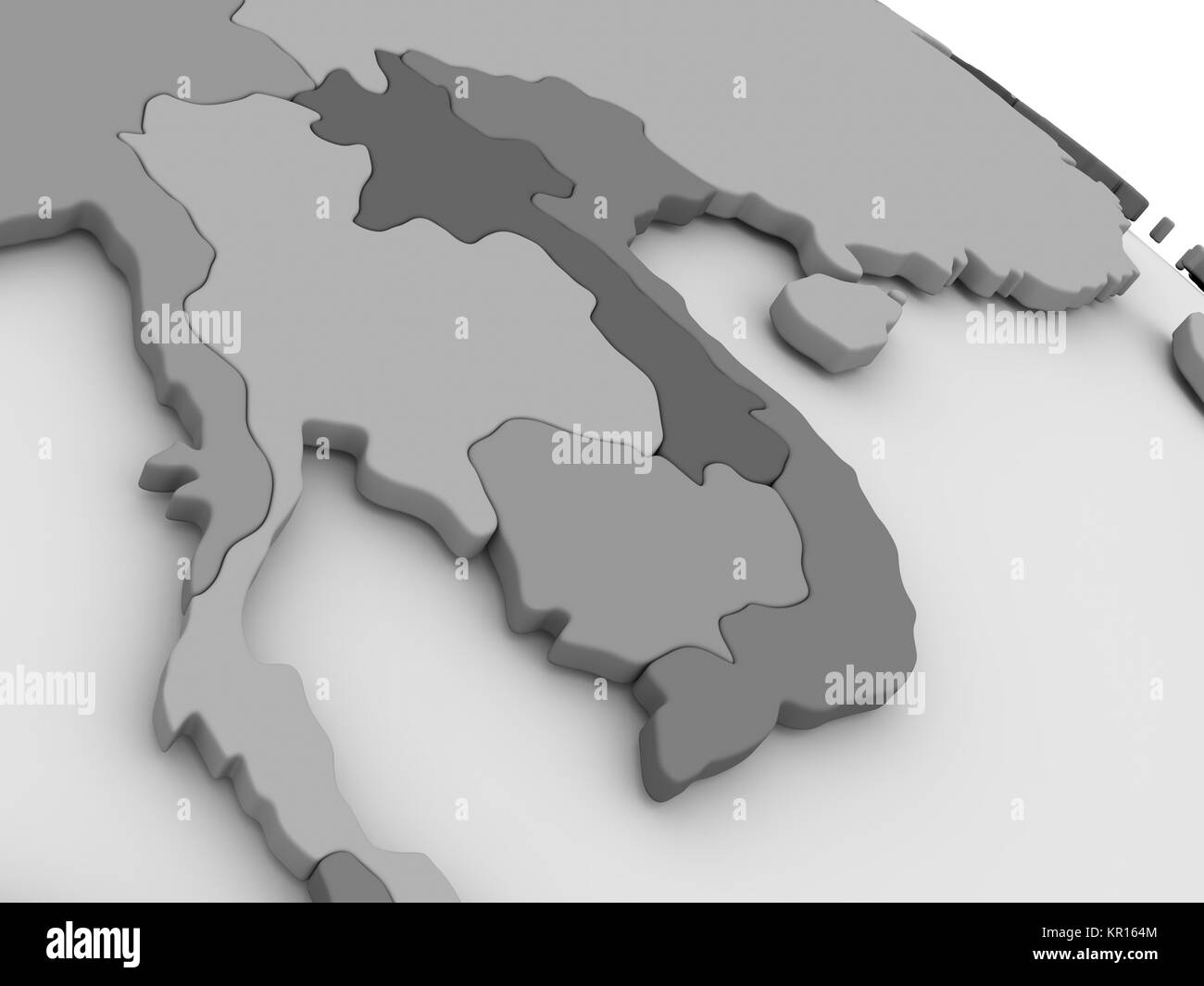 Flag map laos 3d hi-res stock photography and images - Alamy