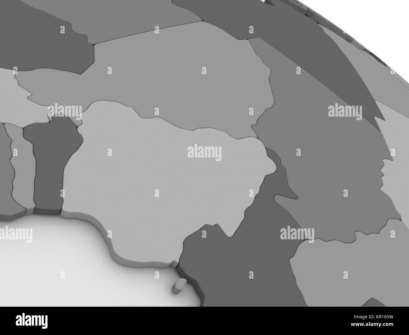 Political map of africa 3d Black and White Stock Photos & Images - Alamy