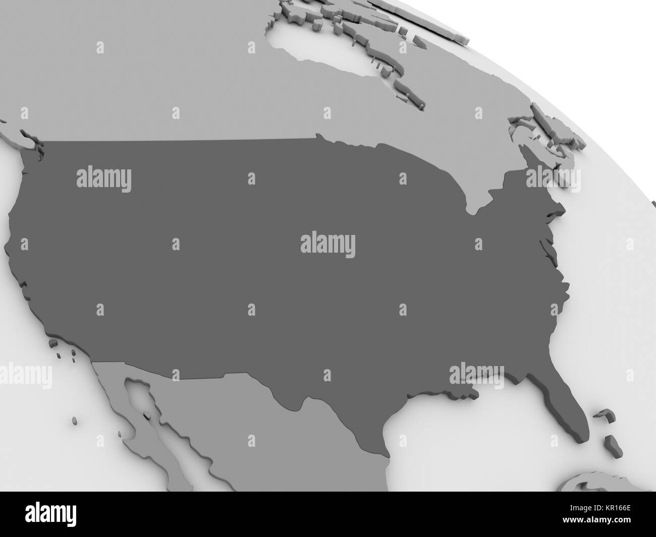 United states political map 3d Black and White Stock Photos & Images ...