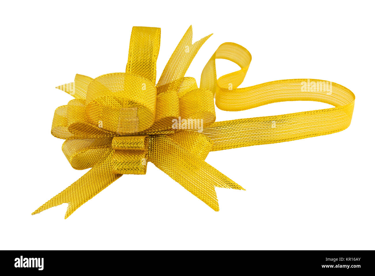 Golden yellow satin bow Cut Out Stock Images & Pictures - Alamy