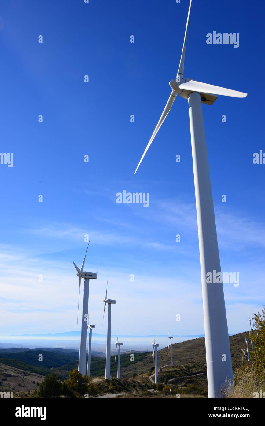 WIND TURBINES IN THE PROVINCE OF NAVARRE - SPAIN Stock Photo - Alamy