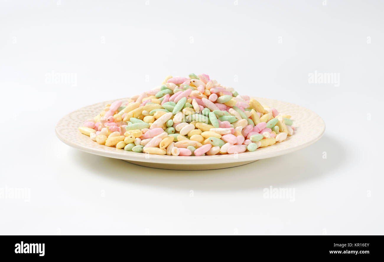 colored puffed rice Stock Photo - Alamy