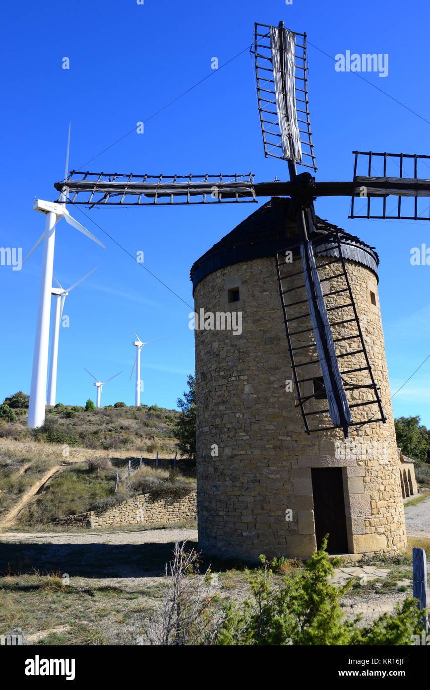 WIND TURBINES IN THE PROVINCE OF NAVARRE - SPAIN Stock Photo - Alamy
