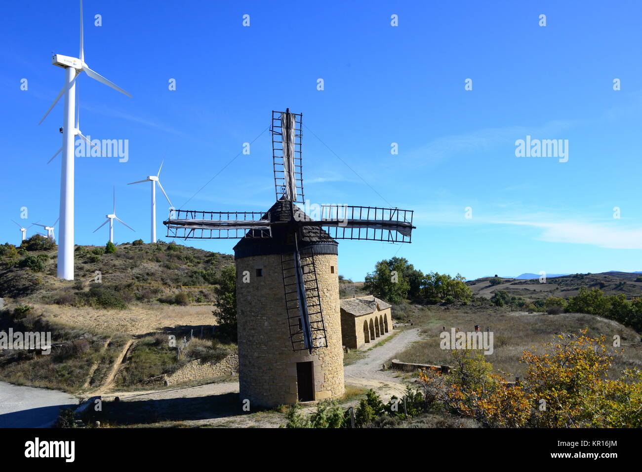 WIND TURBINES IN THE PROVINCE OF NAVARRE - SPAIN Stock Photo - Alamy