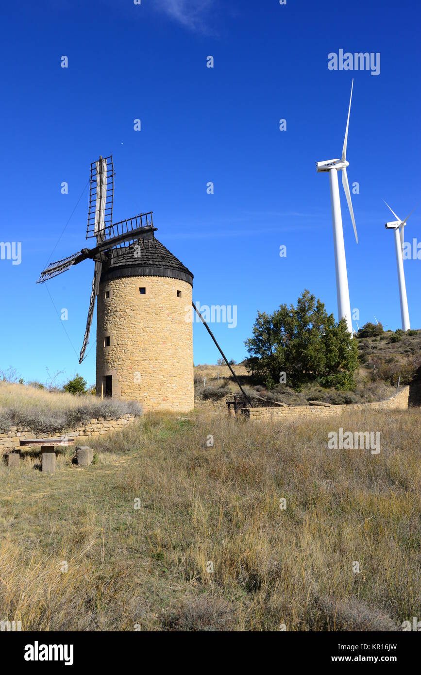 WIND TURBINES IN THE PROVINCE OF NAVARRE - SPAIN Stock Photo - Alamy