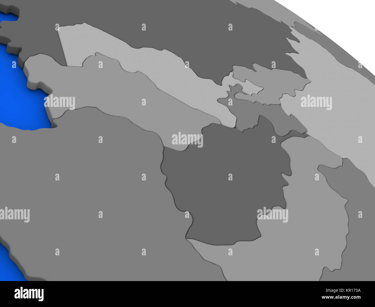 Map central asia on 3d hi-res stock photography and images - Alamy