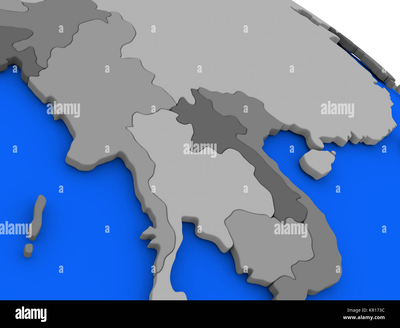 Myanmar on political Earth model Stock Photo - Alamy