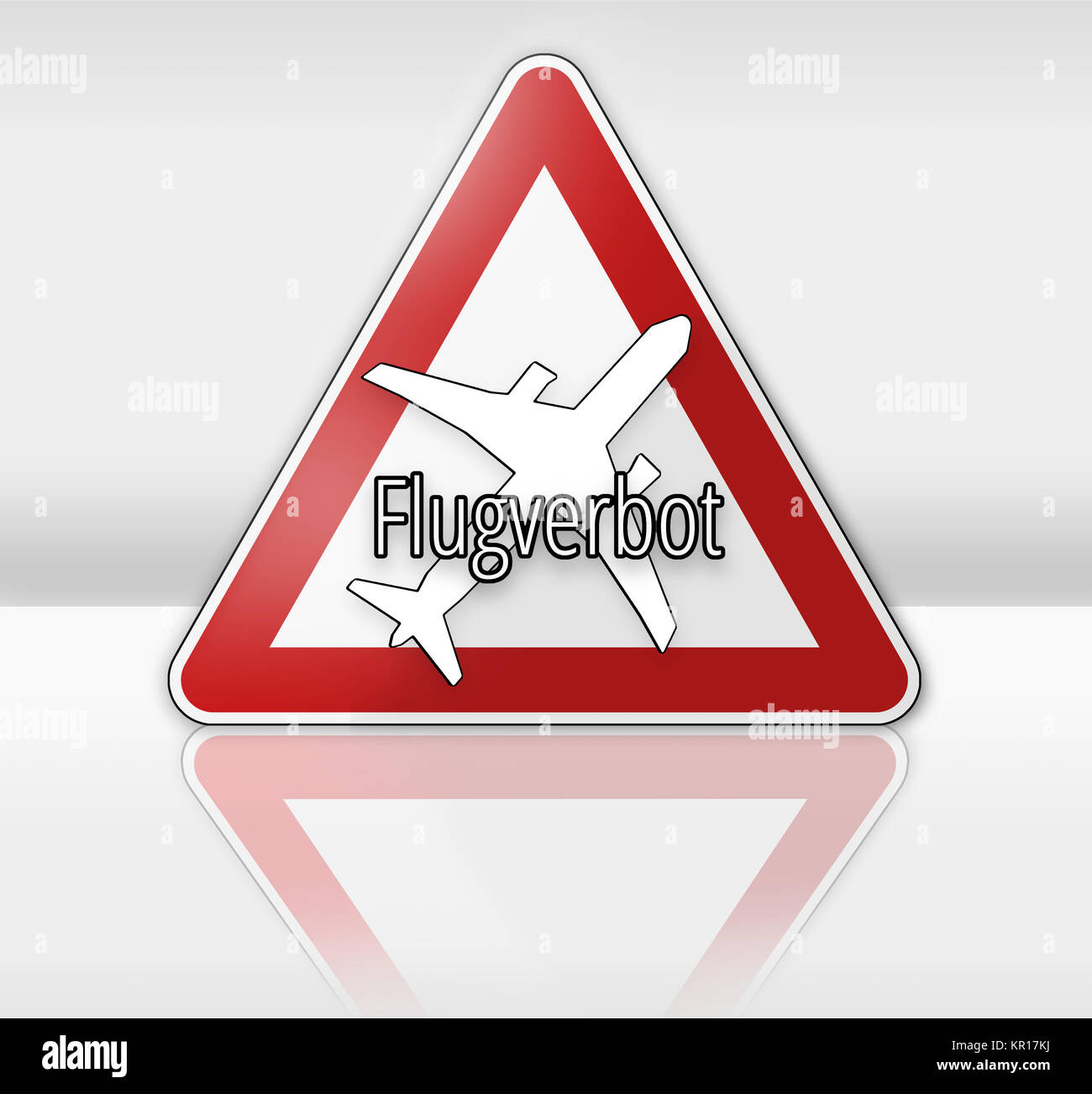 german language for flight ban german traffic sign Stock Photo - Alamy