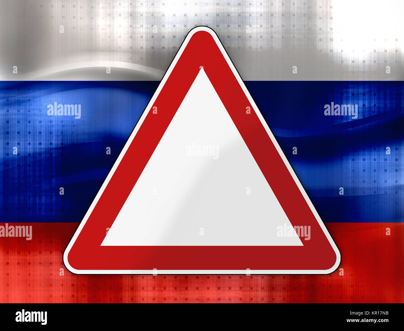 german warning traffic sign russia Stock Photo - Alamy