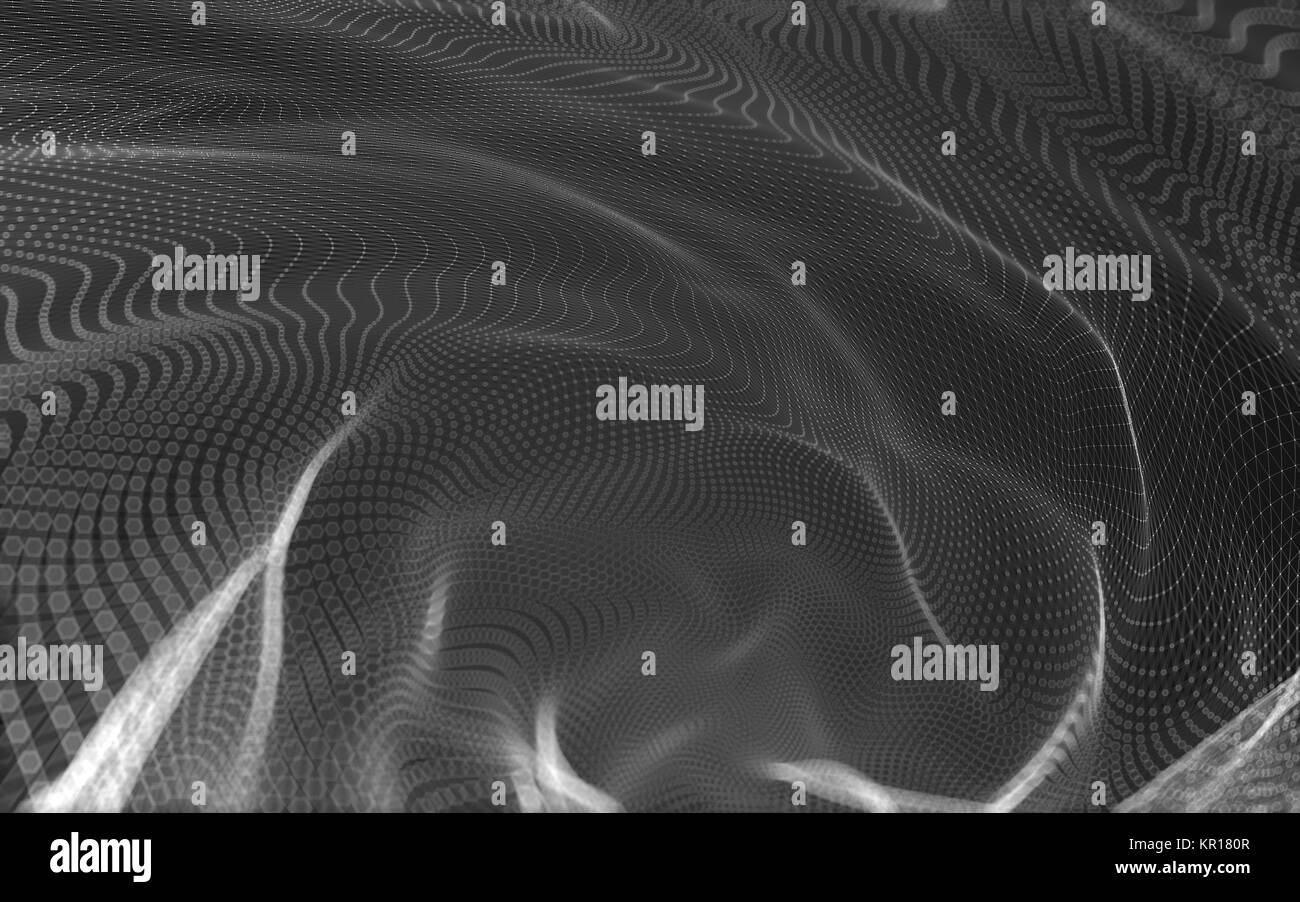 Abstract polygonal space low poly dark background, 3d rendering Stock ...