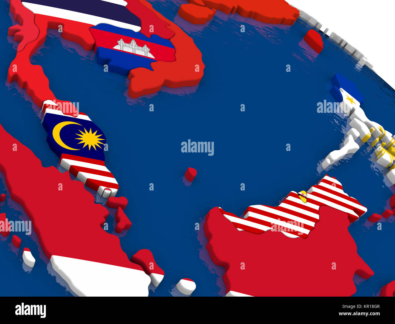 Malaysia Flag Map
