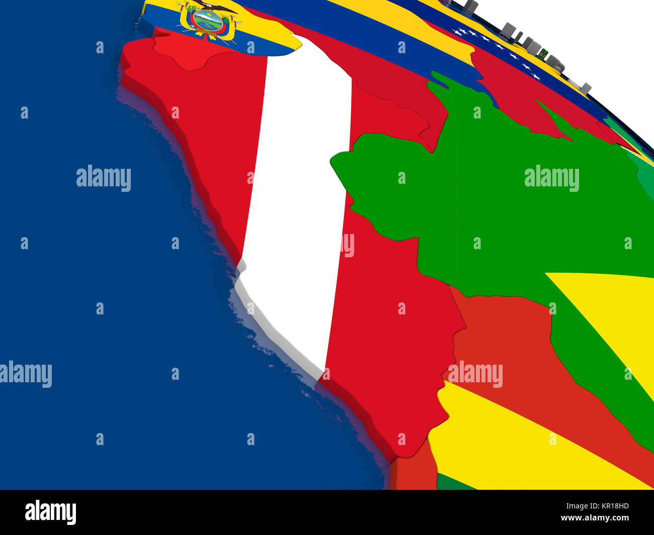 Map peru on political hi-res stock photography and images - Alamy