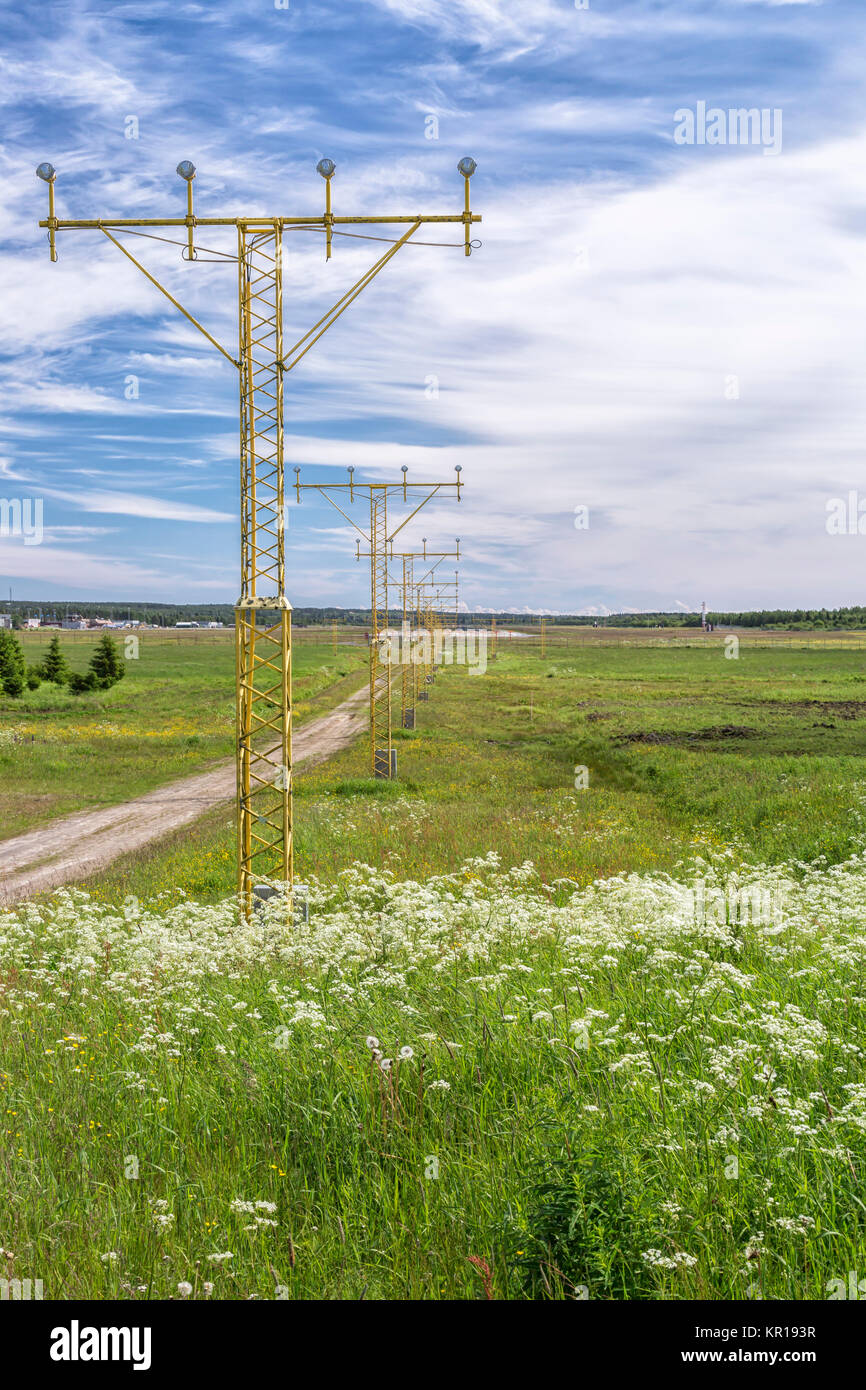 Approach Lighting System by Airport Stock Photo - Alamy