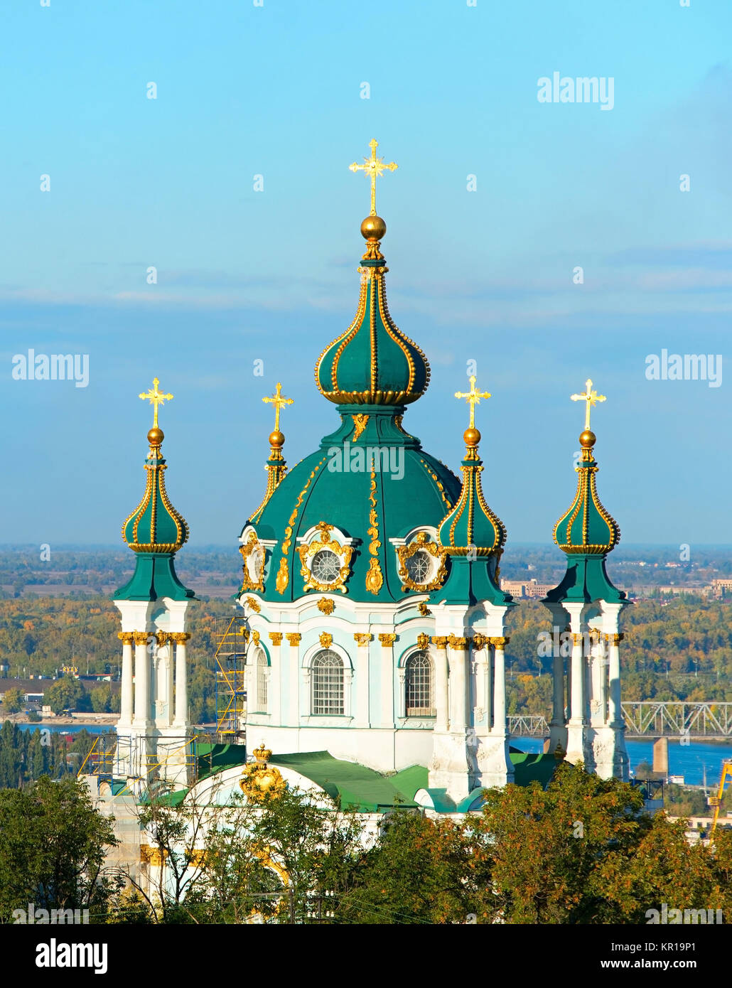 Saint Andrew church. Kiev, Ukraine Stock Photo - Alamy