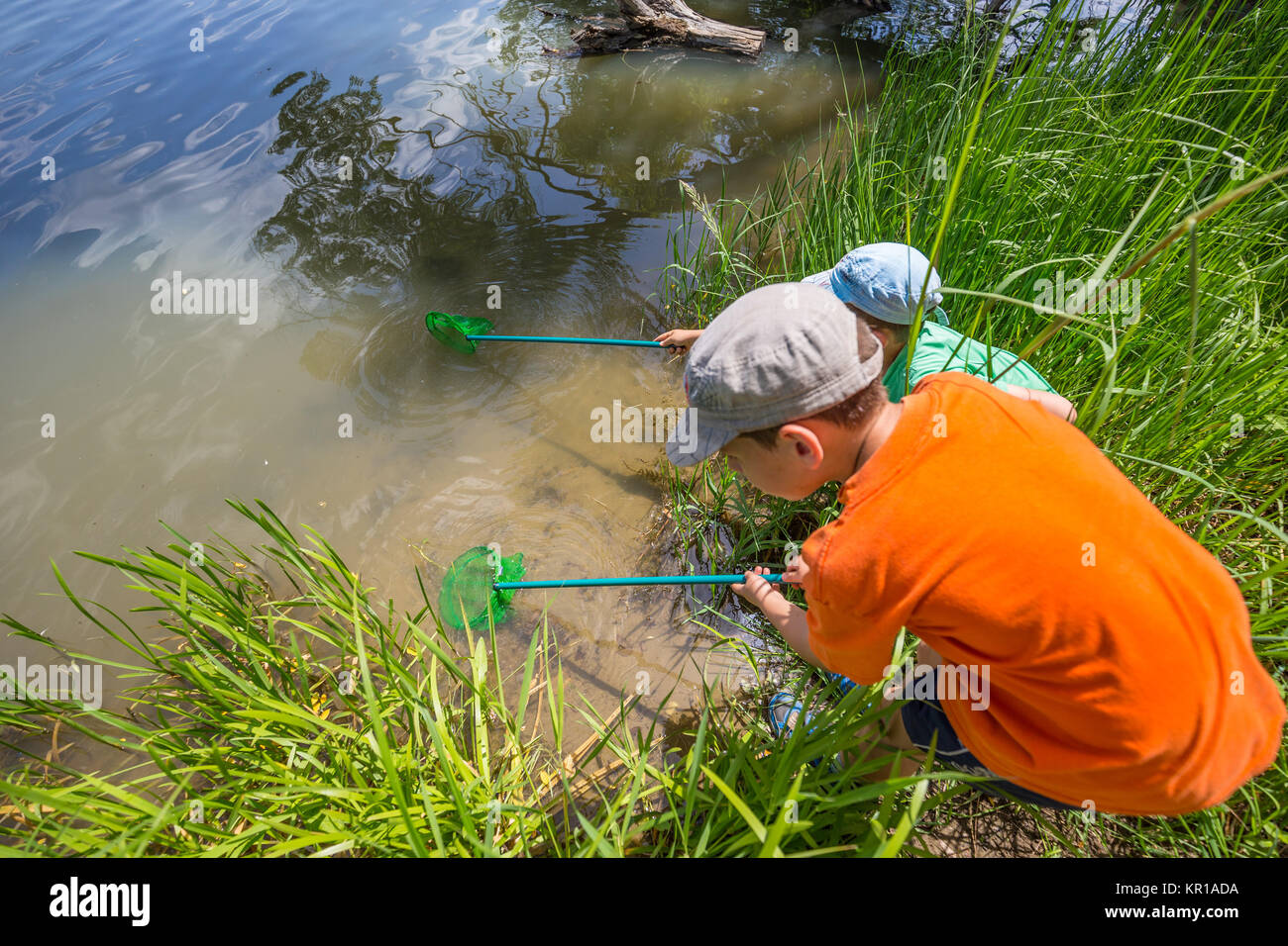 Kids fish nets hi-res stock photography and images - Alamy