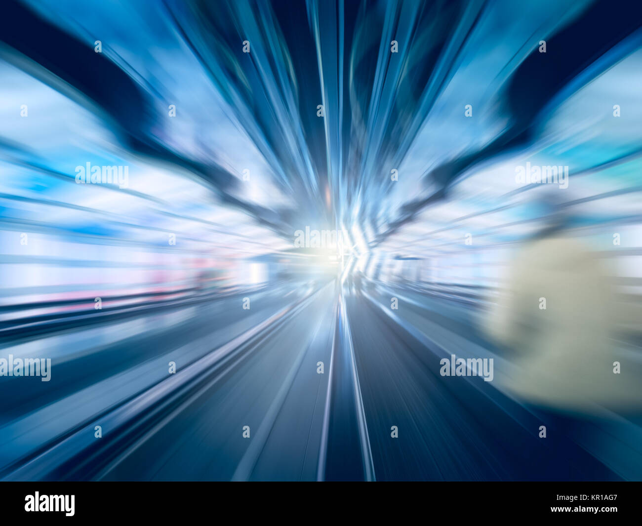 Abstract shot of a traveller rushing through an airport terminal Stock ...