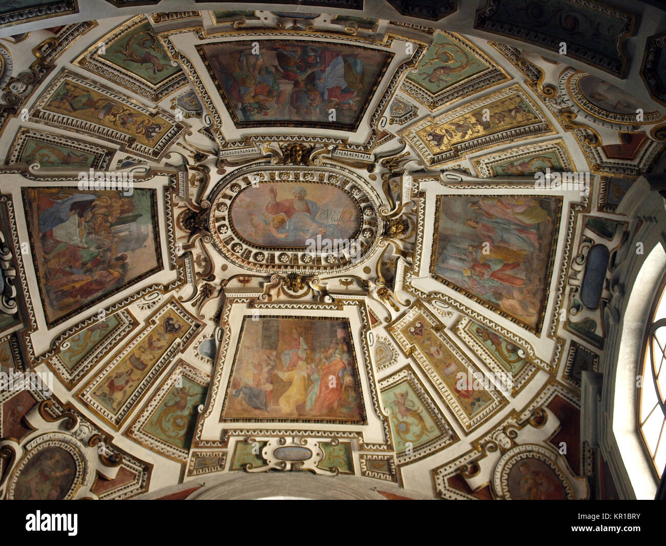 Volterra - Ceiling inside of cathedral Stock Photo - Alamy