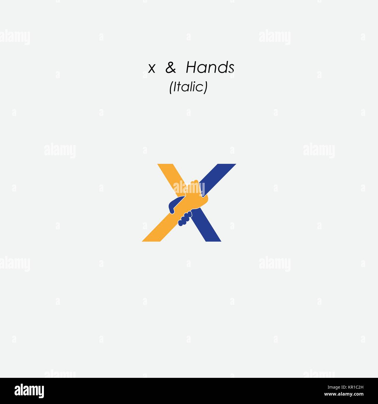 x - Letter abstract icon & hands logo design vector template.Business ...