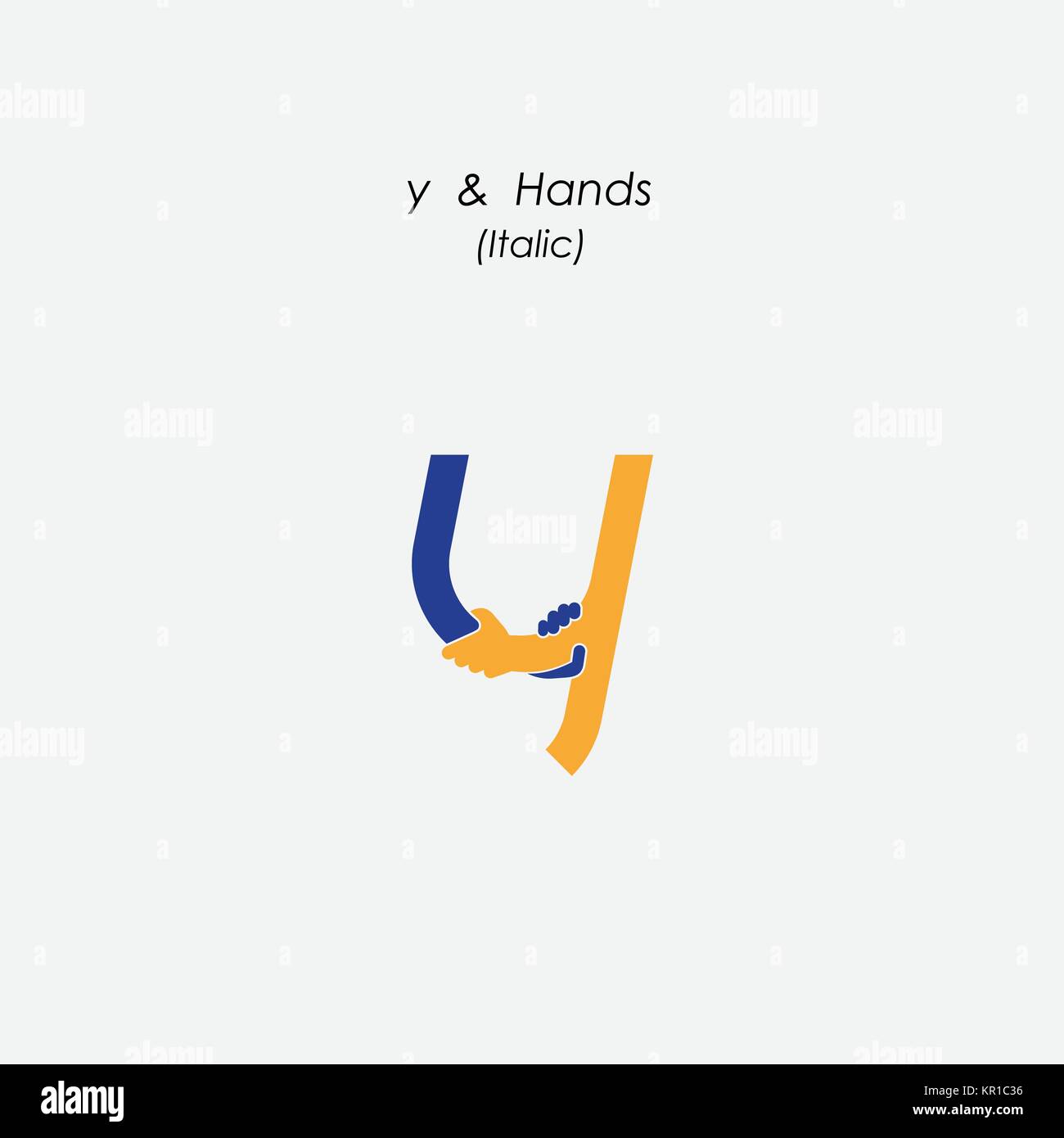 Logo y hands Stock Vector Images - Alamy