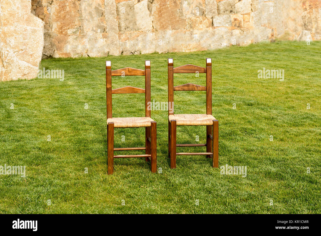 A Pair of Lonely Chairs Stock Photo - Alamy