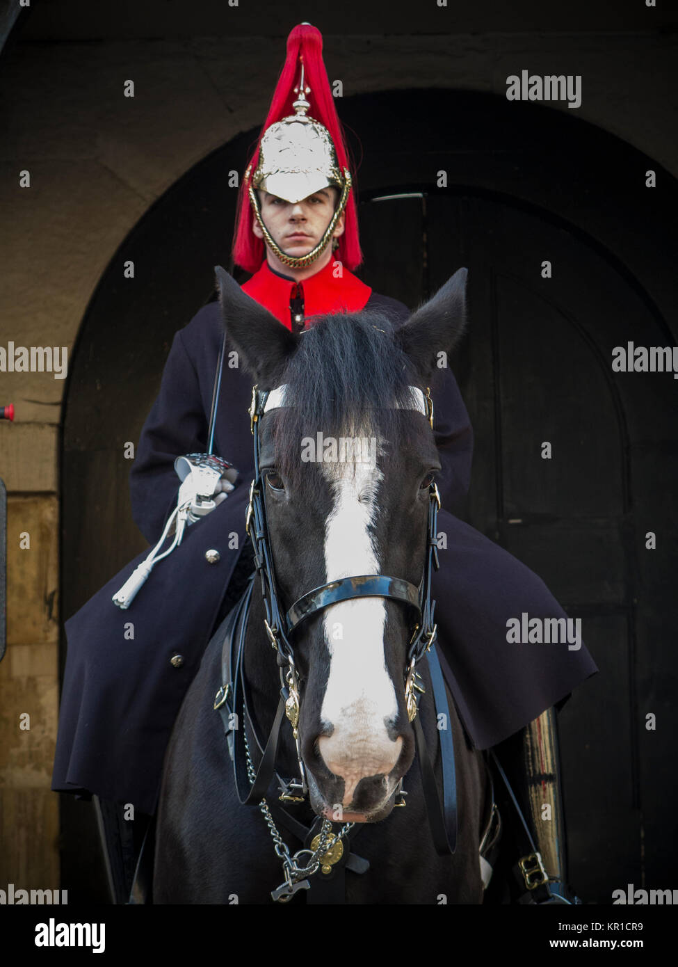 A Horse Guard on duty in London Stock Photo - Alamy
