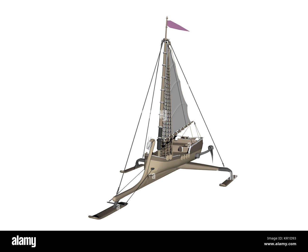 Rowing catamaran Cut Out Stock Images & Pictures - Alamy