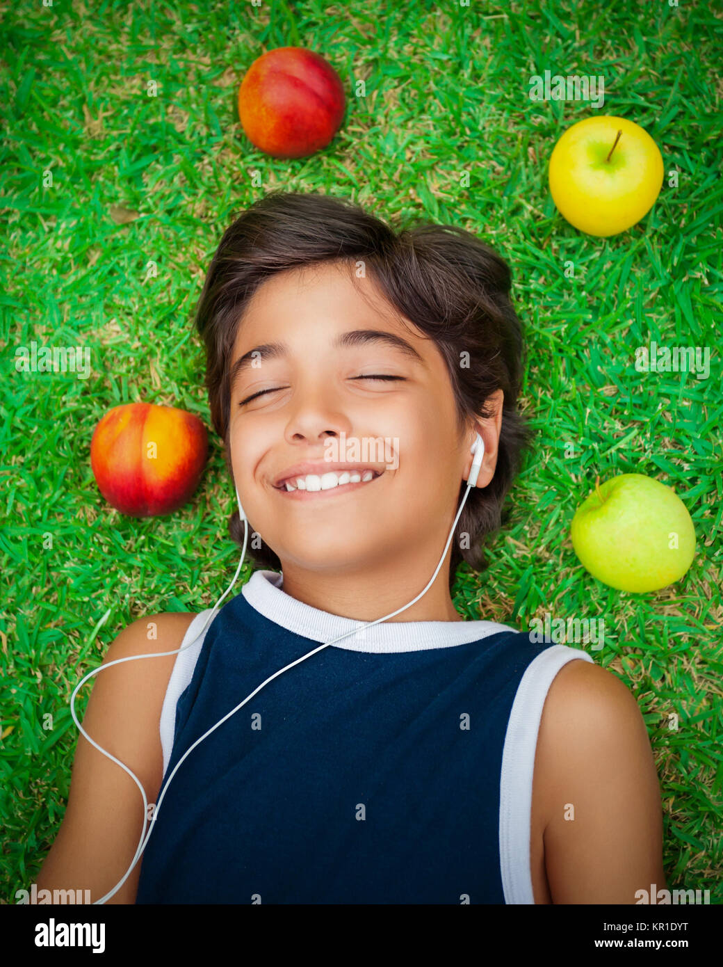 Laughing children listening music hi-res stock photography and images ...