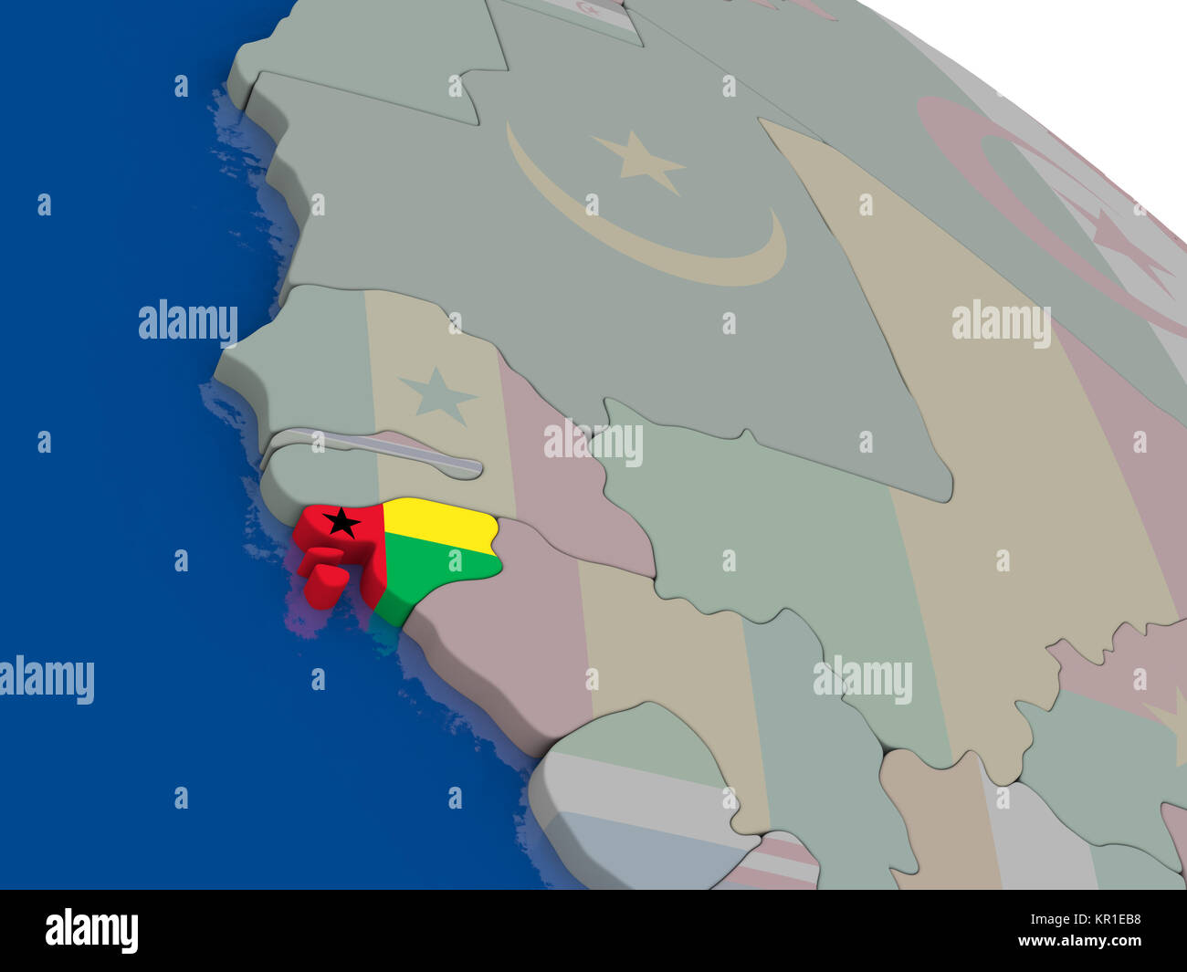 Guinea bissau political map hi-res stock photography and images - Alamy