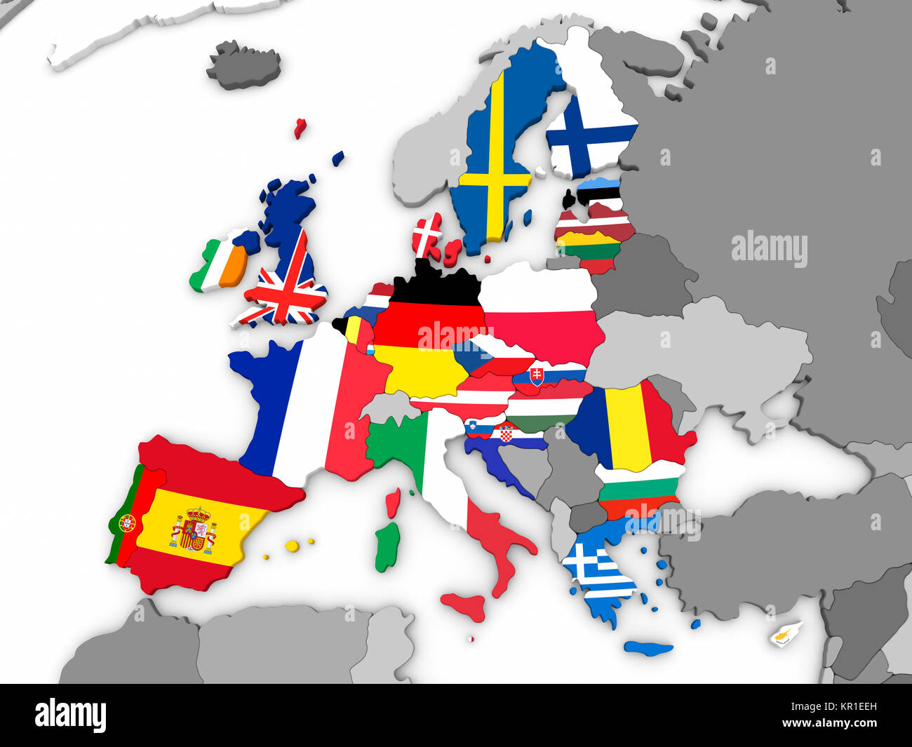 Map of EU Stock Photo - Alamy