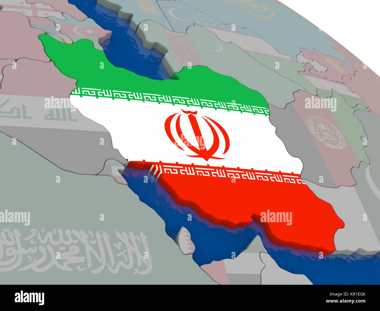 Map iran iranian flag illustration hi-res stock photography and images ...