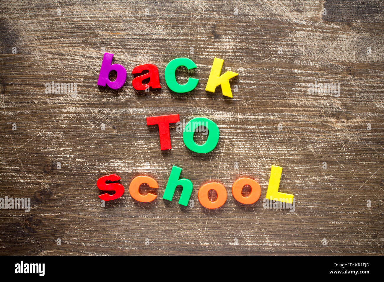 The words Back to school Stock Photo - Alamy