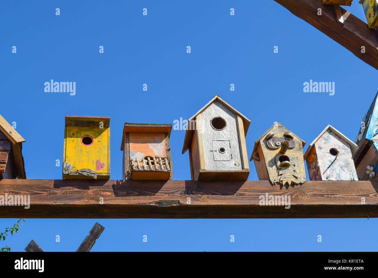 Birdhouses, houses for birds Stock Photo - Alamy