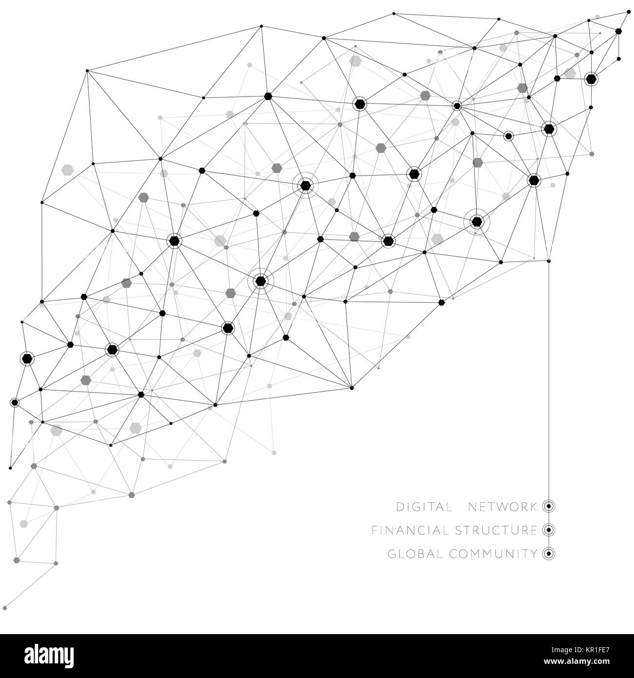 Computer network illustration vector Black and White Stock Photos ...