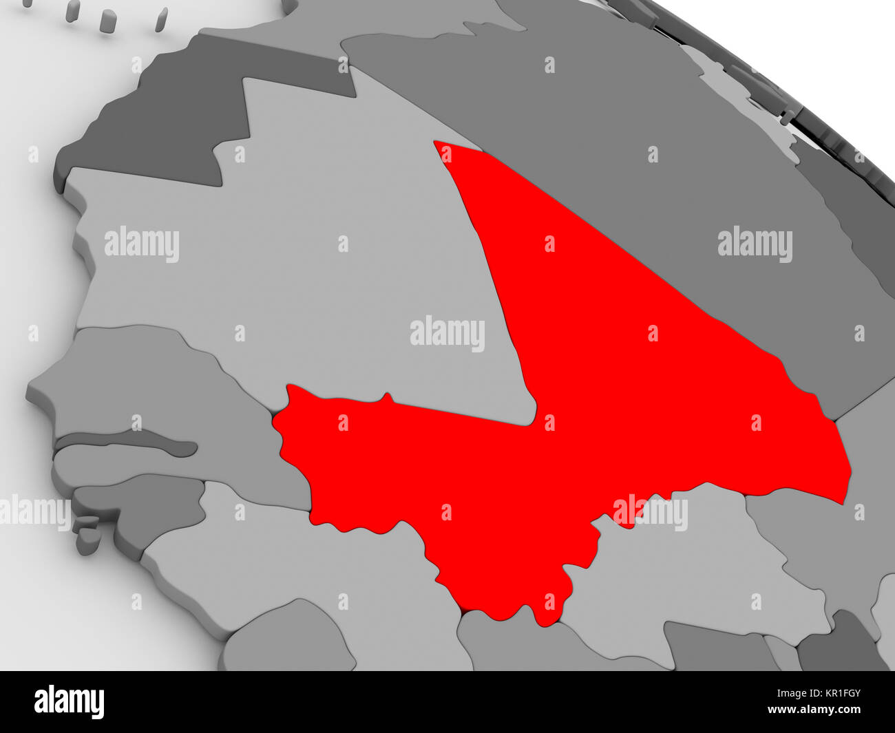 3d map mali republic hi-res stock photography and images - Alamy