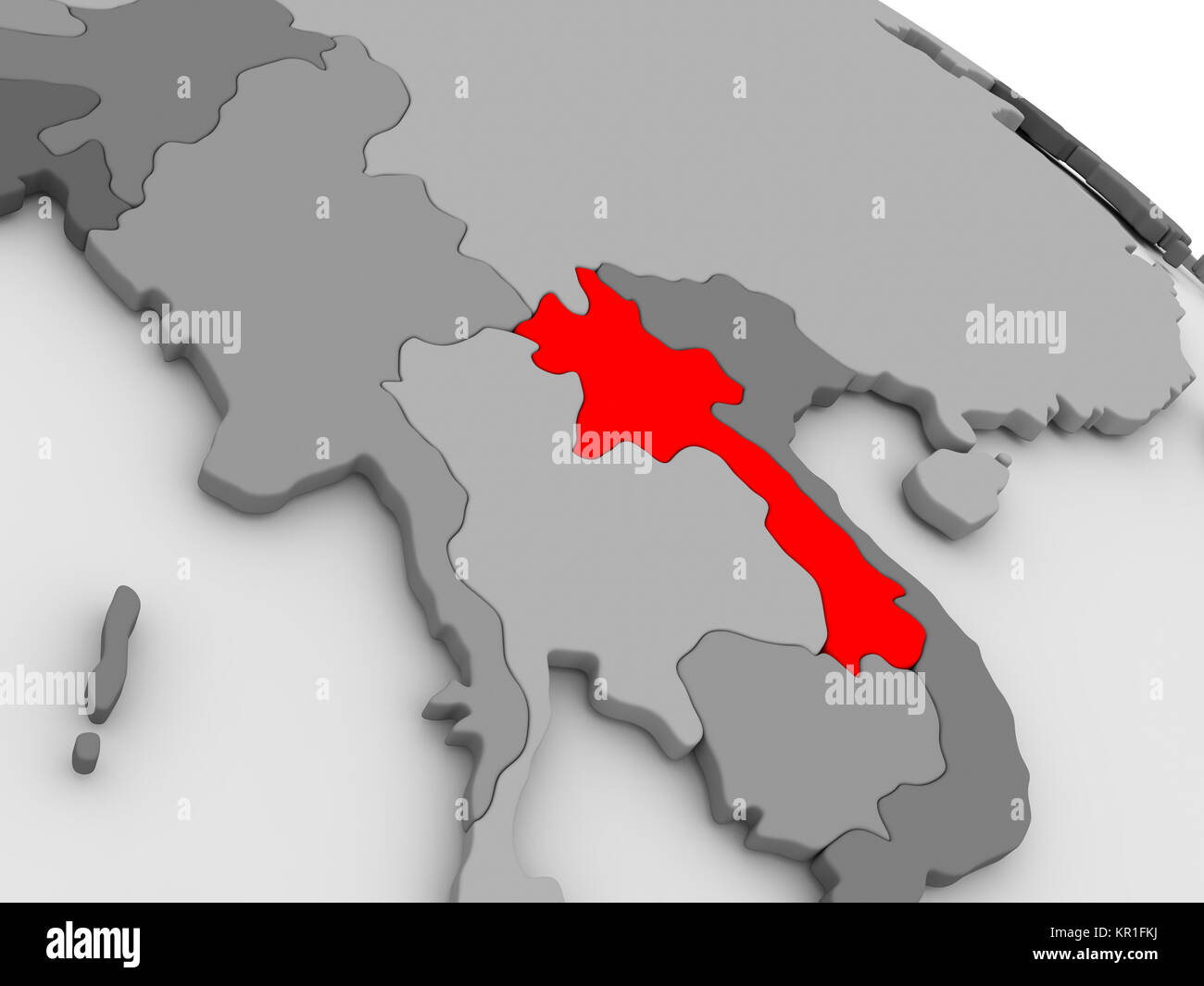 3d rendering laos map hi-res stock photography and images - Alamy
