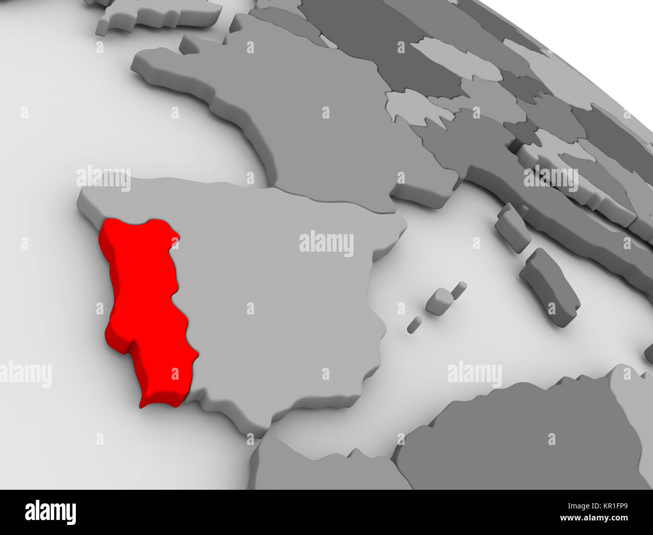 Portugal highlighted on world map hi-res stock photography and images ...