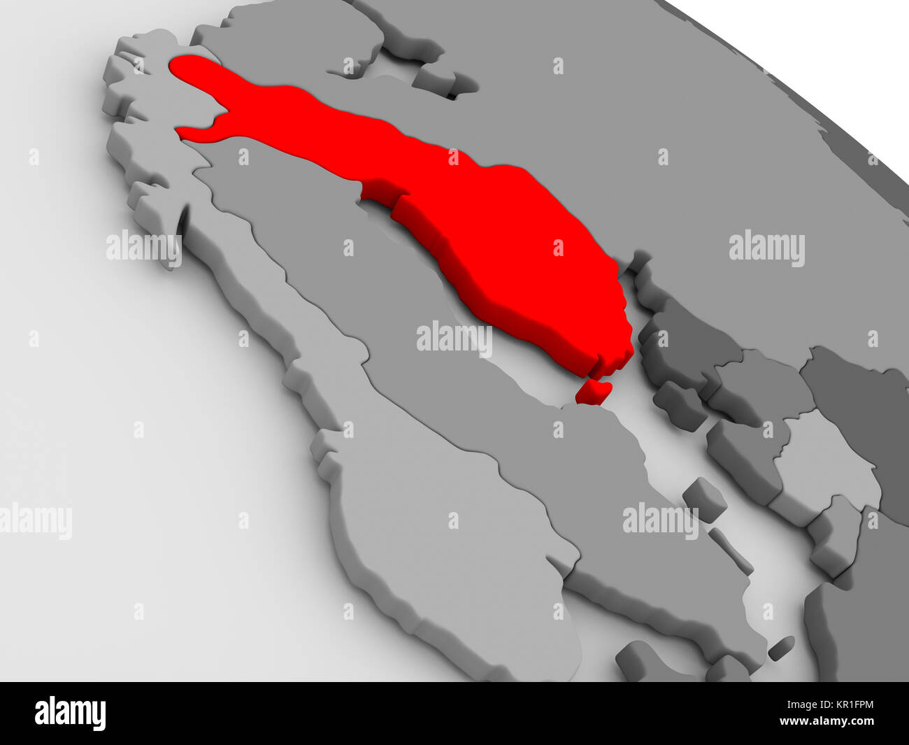 World map highlighted finland hi-res stock photography and images - Alamy