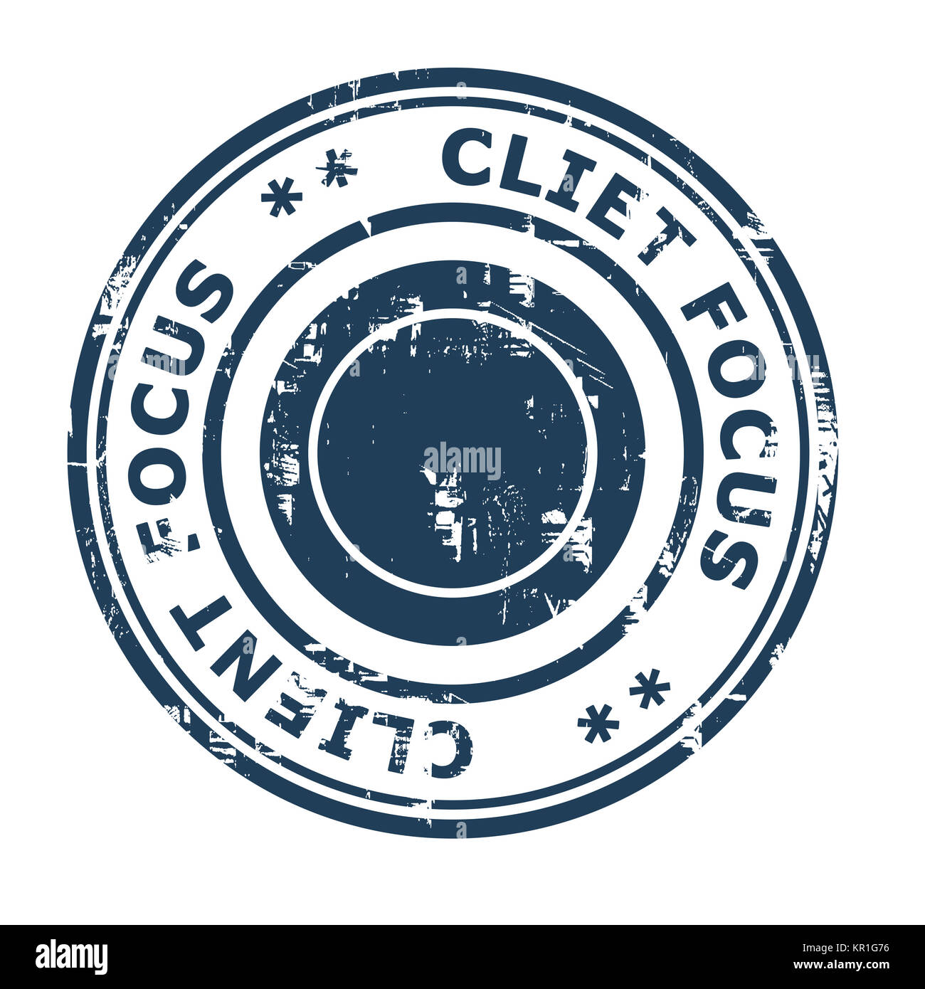 Client focus business concept rubber stamp Stock Photo - Alamy