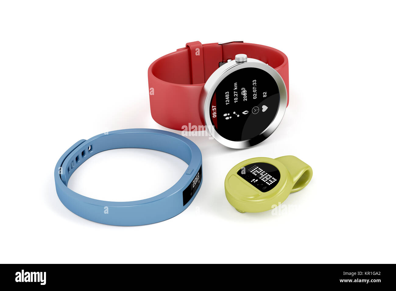 Smartwatch group Cut Out Stock Images & Pictures - Alamy