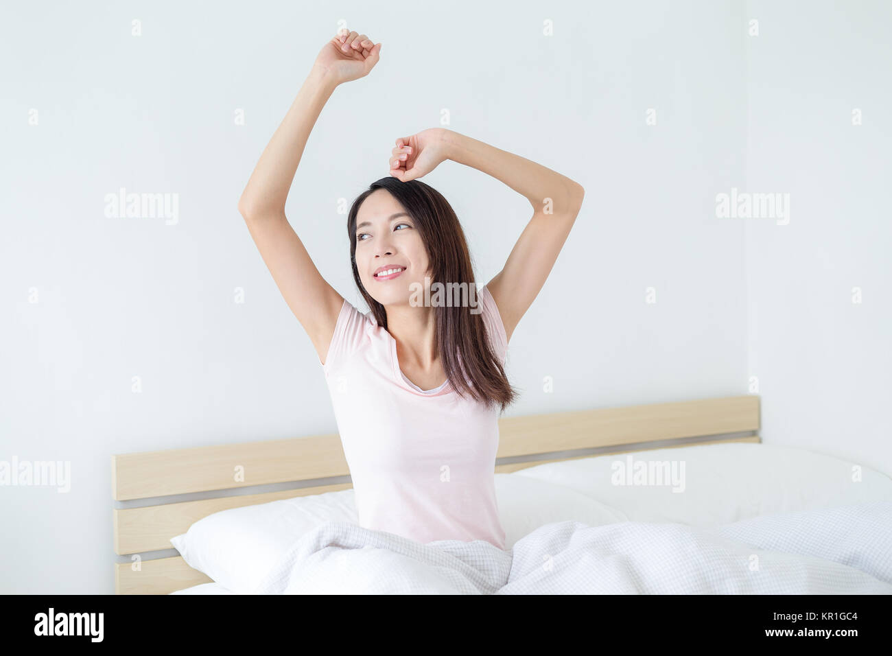 Woman just wake up Stock Photo - Alamy