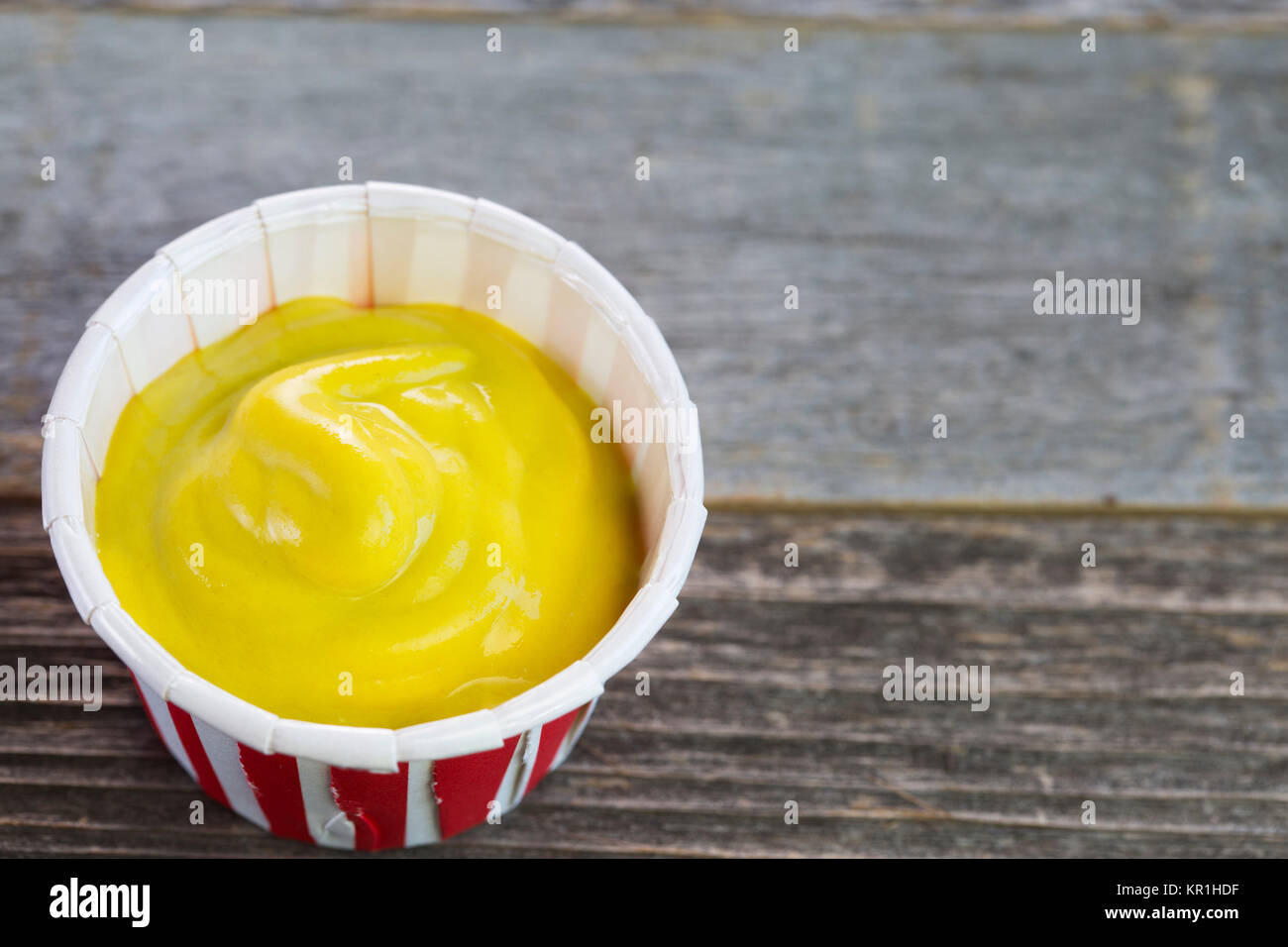 Mustard in Paper Cup Stock Photo - Alamy