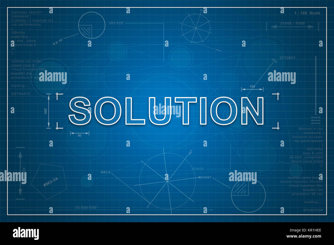 blueprint of solution Stock Photo - Alamy