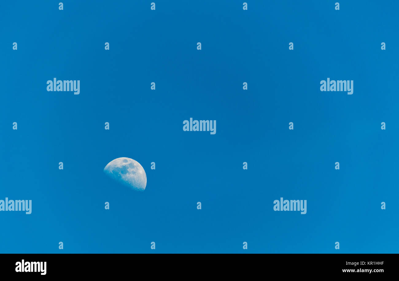 Half moon in the morning Stock Photo - Alamy
