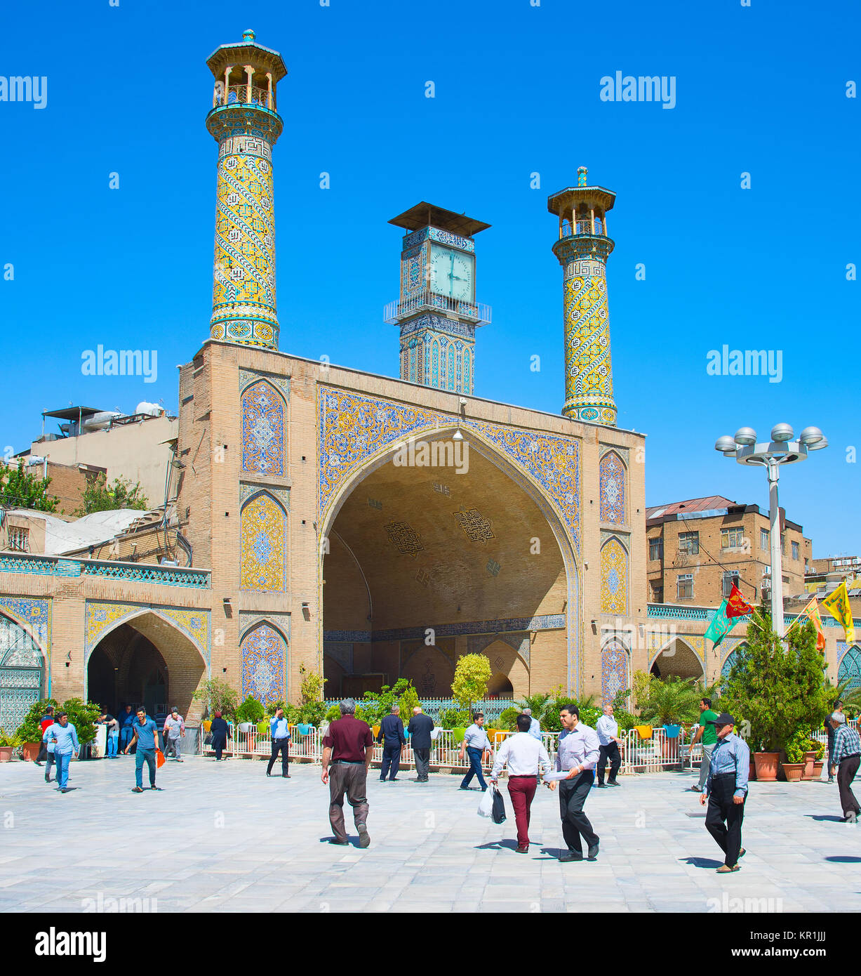 TEHRAN, IRAN - MAY 22, 2017: People walking at the Shah Mosque, also ...