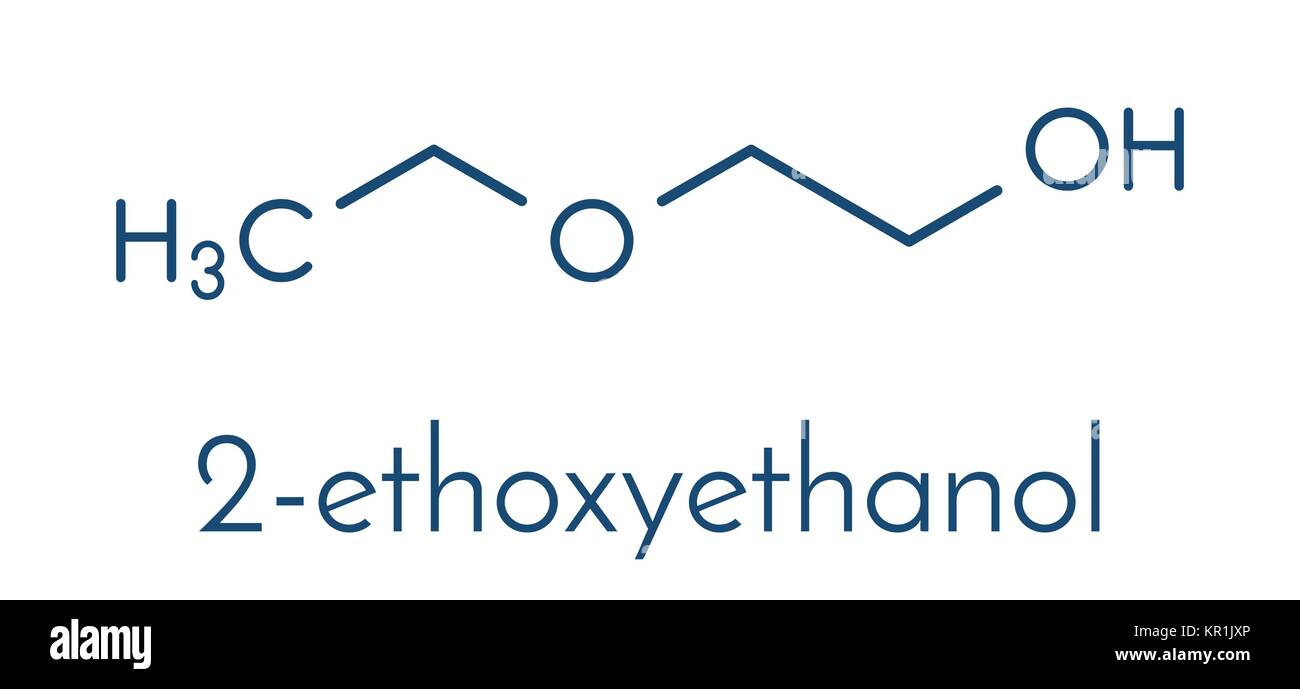 2-ethoxyethanol solvent molecule. Can dissolve many types of molecules ...