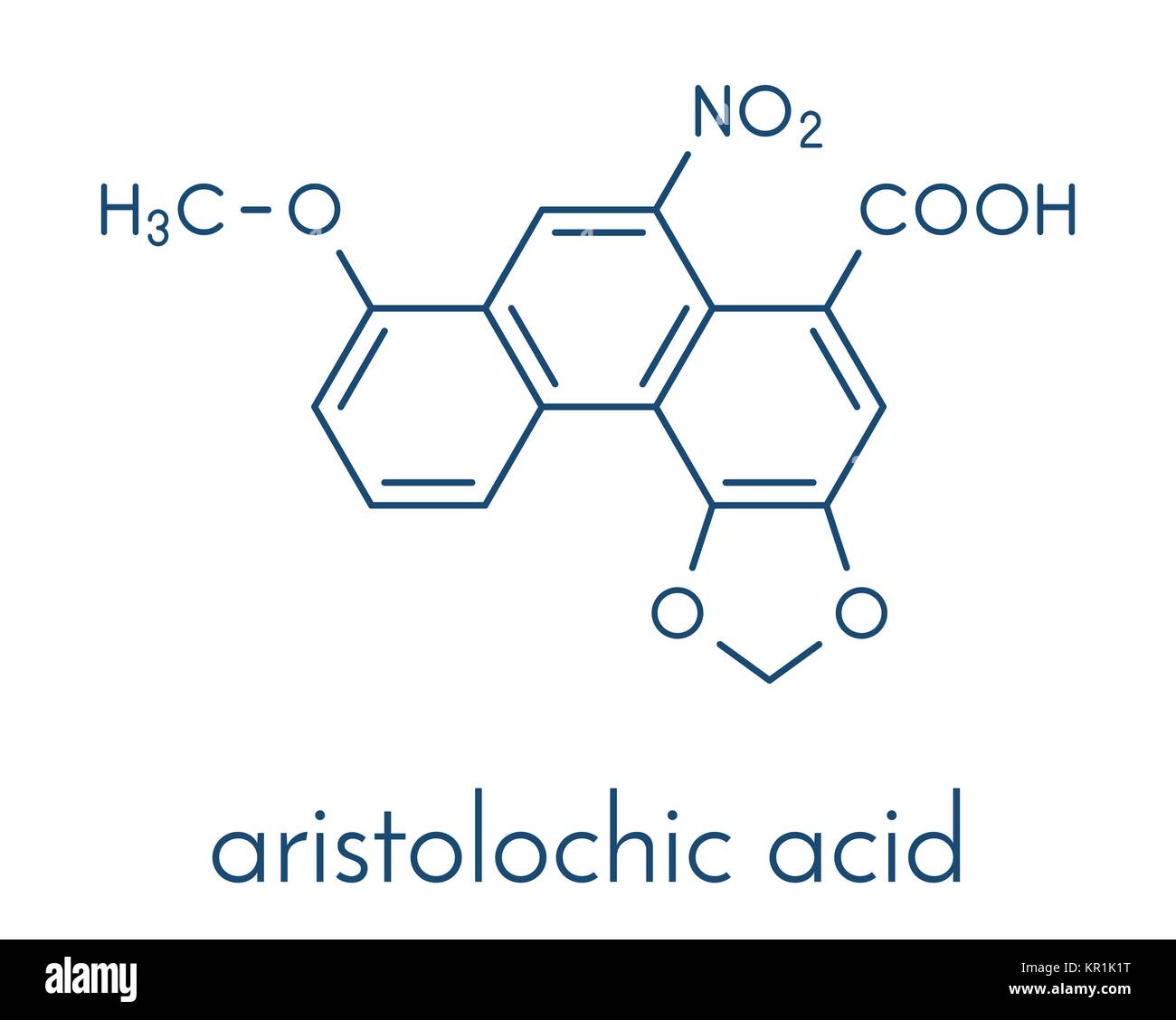 Aristolochic acid plant poison molecule. Has carcinogenic and ...