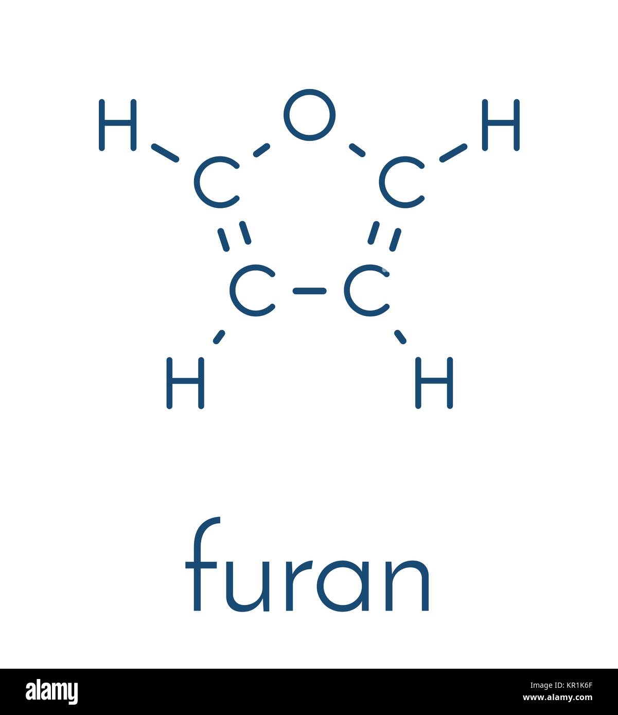 Furan heterocyclic aromatic molecule Stock Vector Images - Alamy