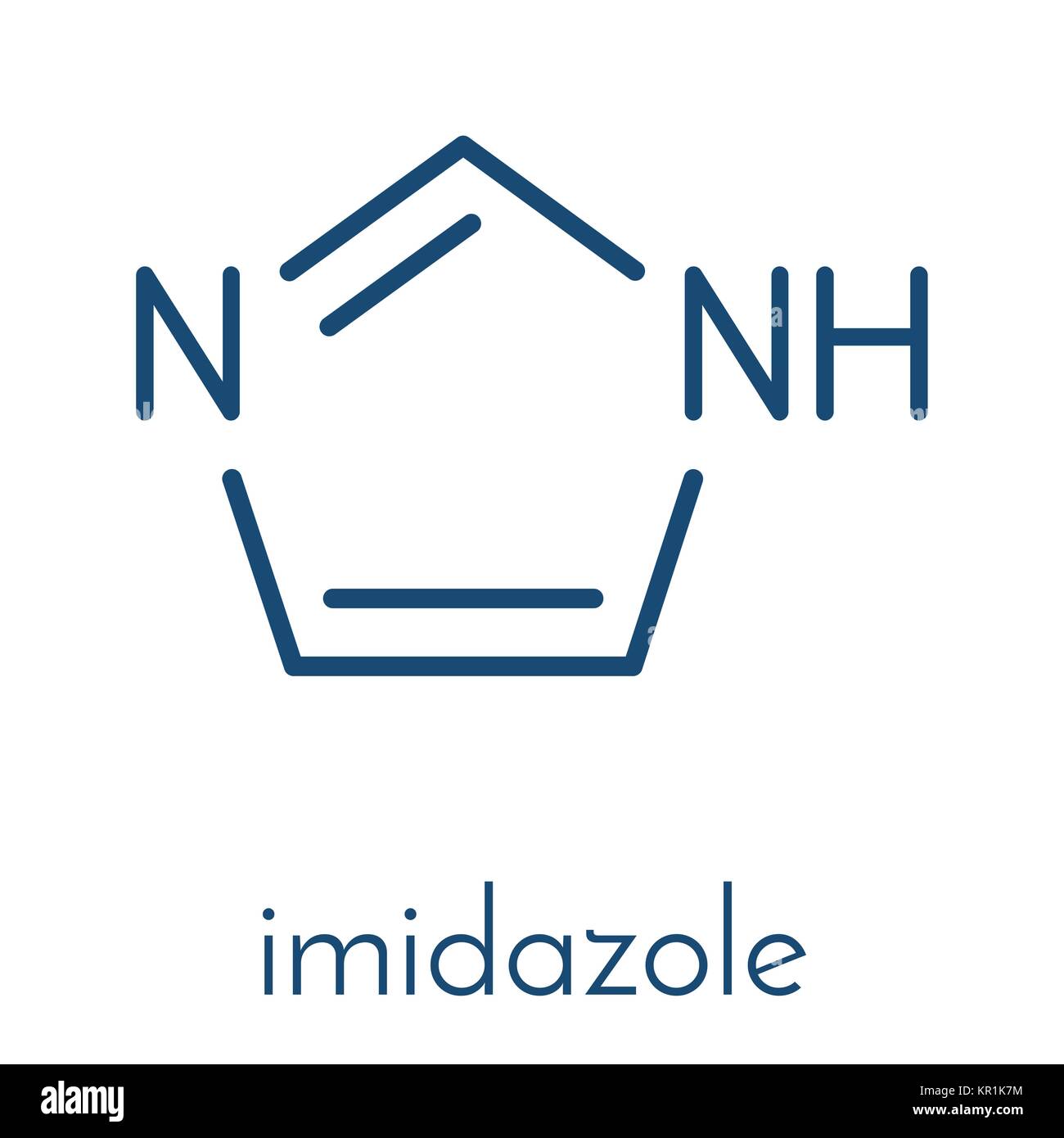 Imidazole organic heterocyclic molecule. Skeletal formula Stock Vector ...