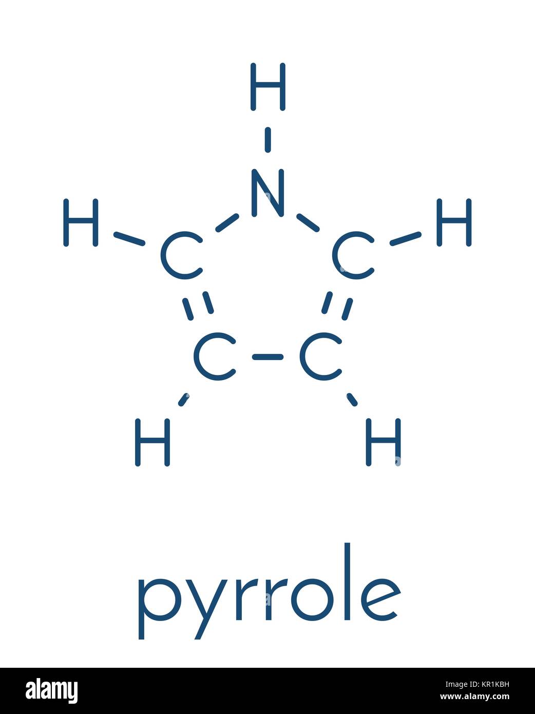 Pyrrole heterocyclic organic molecule. Skeletal formula Stock Vector ...